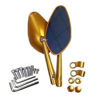 China Universal CNC Aluminium Bar End Rear Side Mirrors Silver Sample for Motorcycle Riders for sale