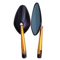 China Universal CNC Aluminium Bar End Rear Side Mirrors Silver Sample for Motorcycle Riders for sale
