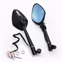 China Black Custom CNC Aluminium LED Light Rearview Mirror Side Mirrors for Electric Scooter for sale