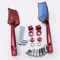 China CNC Aluminium Scooter Motorcycle Side Mirror Rear View Mirrors with and Convex Surface for sale