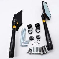 China CNC Aluminium Scooter Motorcycle Side Mirror Rear View Mirrors with and Convex Surface for sale