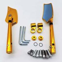China CNC Aluminium Scooter Motorcycle Side Mirror Rear View Mirrors with and Convex Surface for sale
