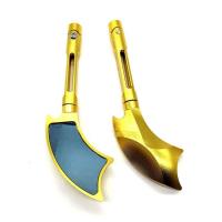 China Gold Aluminium Motorcycle Spare Parts Accessories Side Mirror CNC with by Axe Shapes for sale
