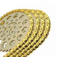China Replace/Repair Purpose Custom Golden Motorcycle Chain 420 428 428h 520 in Custom Color for sale
