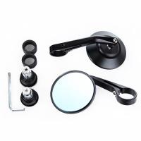 China Custom CNC Round Motorbike Motorcycle Bar End Mirrors 734g Aluminum Alloy for End Bikes for sale