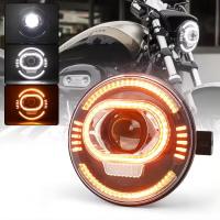 China Custom Modified Round Motorcycle 7 Inch RGB Headlight for Harley Replace/Repair Purpose for sale