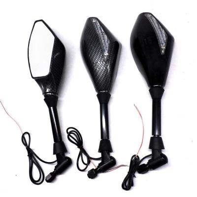 China Black Motorcycle Integrated Turn Signals LED Side Mirrors for Replace/Repair Purpose for sale