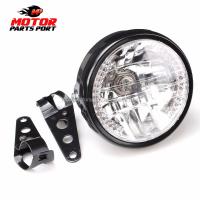 China Clear Lamp Type LED Turning Light Motorcycle Bike 7'' Headlight with Mount Bracket for sale
