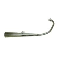 China Black Silver Custom Metal Motorcycle Modification Full Exhaust Muffler Pipe for Honda CG125 for sale
