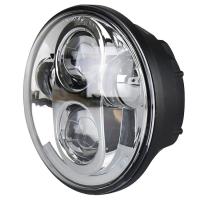 China 40W 5.75 Inch LED Motorcycle Headlight with Customized Logo and Black/Chrome Finish for sale