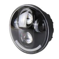China 40W 5.75 Inch LED Motorcycle Headlight with Customized Logo and Black/Chrome Finish for sale