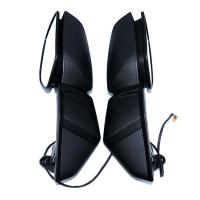 China Black Motorcycle Rear View Side Mirror with Turn Signal Lights for Kawawsaki Ninja ZX10R for sale