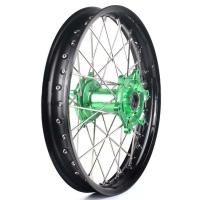 China Front 21*1.6 MX Dirt Bike Wheel Hub Rim Set for Kawasaki KX250F KX450F Black Sample for sale