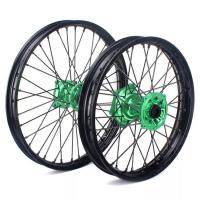 China Front 21*1.6 MX Dirt Bike Wheel Hub Rim Set for Kawasaki KX250F KX450F Black Sample for sale