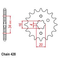 China Custom Rear Sprocket Set for Yamaha XTZ 125 DT125 XT125 DT175 Purpose Replace/Repair for sale