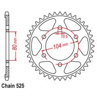 China Custom 525 39T 46T rear sprocket for ZX10R Kawasaki ZZR600 Z900 Z1000 ZX10R KLZ1000 Fit for sale
