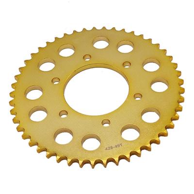 China Enhance Your Motorcycle's Performance with Custom Golden 428 49T Rear Sprocket for sale