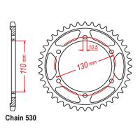China Make Sample Customized 38-48T Motorcycle Rear Sprocket for Yamaha FZ1 FZ6 YZF R1 for sale