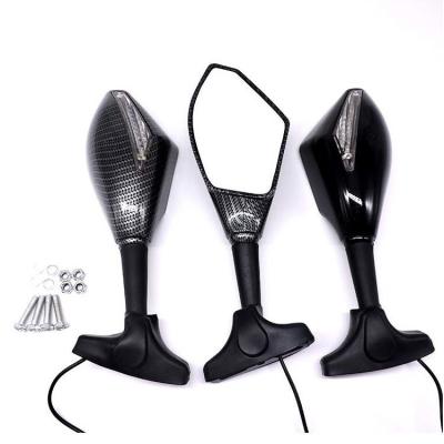 China Custom Motorcycle LED Turn Signal Rearview Side Mirrors Sample Make Sample with ABS for sale