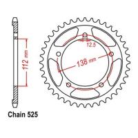 China 38-47T Custom Steel Motorcycle Rear Sprocket for Honda Shadow VT750 CB650 CBR600 for sale