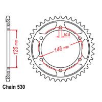 China Custom Steel 530 Rear Sprocket 43T / 44T / 45T / 46T / 49T Yamaha FZR600 FZ750 FZX750 for sale