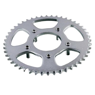 China Make Sample 428 Chain Model Custom Steel 48T 56T Motorcycle Rear Sprocket for Honda NX125 for sale