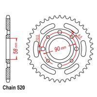 China Custom 520 31T 33T Motorcycle Sprocket for Honda CMX Rebel 250 Superior Performance for sale