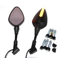 China Customizable Logo Rearview Mirror Turn Signal Light for Black Motorcycle LED Sale for sale