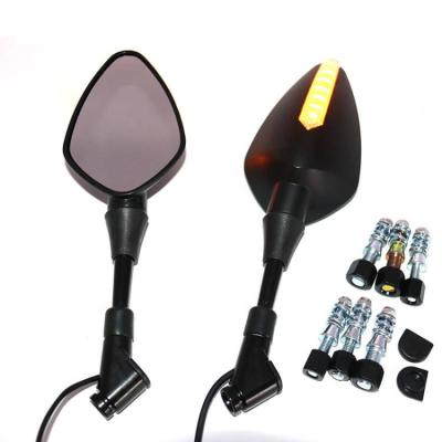 China Customizable Logo Rearview Mirror Turn Signal Light for Black Motorcycle LED Sale for sale