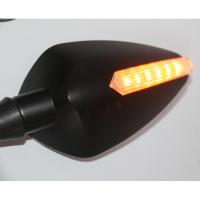 China Customizable Logo Rearview Mirror Turn Signal Light for Black Motorcycle LED Sale for sale