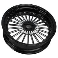China Customized Black 18 x 5.5 inch Forged CNC Aluminum Alloy Motorcycle Wheel for Harley for sale