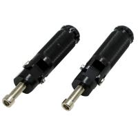 China Custom Black White CNC Aluminum 2pcs M8 Motorcycle Folding Footrests for Universal Fit for sale