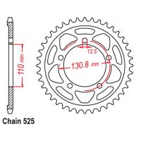 China Fit for BMW S1000RR S1000R S1000XR Rear 525 44T 45T Customized Motorcycle Sprocket for sale