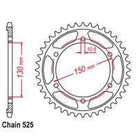 China Custom Steel 39-49T Rear Sprocket for Yamaha FZ8 TDM900 525 Chain Model and Durable for sale