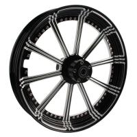 China Balck Forged CNC Aluminum 26 x 3.5 Front 26 Inch Motorcycle Wheel for Harley for sale