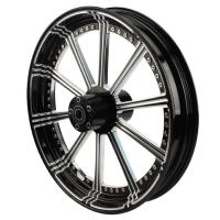 China Balck Forged CNC Aluminum 26 x 3.5 Front 26 Inch Motorcycle Wheel for Harley for sale