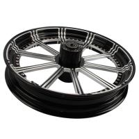 China Balck Forged CNC Aluminum 26 x 3.5 Front 26 Inch Motorcycle Wheel for Harley for sale