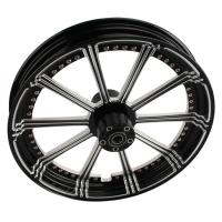 China Balck Forged CNC Aluminum 26 x 3.5 Front 26 Inch Motorcycle Wheel for Harley for sale