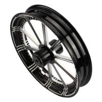 China Balck Forged CNC Aluminum 26 x 3.5 Front 26 Inch Motorcycle Wheel for Harley for sale