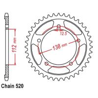 China Custom Steel 38T 39T 41T 43T 520 Motorcycle Sprocket for Honda CB500F CB500X CBR500R for sale