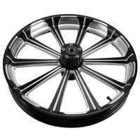 China 21 Inch Custom Forged Aluminium Alloy Motorcycle Wheel Rim for Harley Black Sample Make for sale