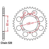 China 520 Chain Model Custom Steel Rear Sprocket for Suzuki GN250 GT250 GZ250 43T Teeth for sale