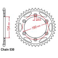 China 530 Chain Sprockets for Honda CBR1000RR VTR1000 CBR929RR CBR 954RR Custom 40T to 43T for sale
