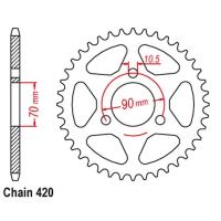 China Fit for Honda MB80 MT80 Motorcycle 43 Tooth Sprocket 420 Customized by OEM Maker for sale