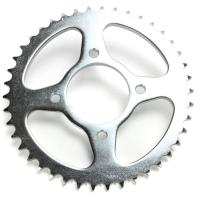 China 428 Chain Model Custom 1045 Steel Harden Teeth GN125 Motorcycle Rear Sprocket for Suzuki GN 125 GS 125 for sale