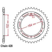 China Replace/Repair Purpose Custom Steel 55T 56T Rear Sprocket for Yamaha SR400 SR500 for sale