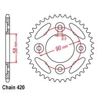 China Custom A3 steel 420 34-37T motorcycle sprocket for Honda MSX125 ANF125 Wave 110 for sale