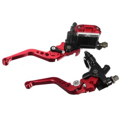 China 22mm Red Brake Master Cylinder and Clutch Lever for YFM700 Manufactured by CNC Process for sale