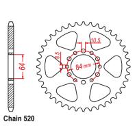 China 520 Motorcycle Rear Sprocket for Suzuki TS185 DR200 Steel Material and 39/45/46T Teeth for sale