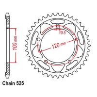 China Custom Motorcycle 525 40T 41T 42T RSV4 Sprocket for Aprilia 1000 RSV4 Tuono V4 for sale